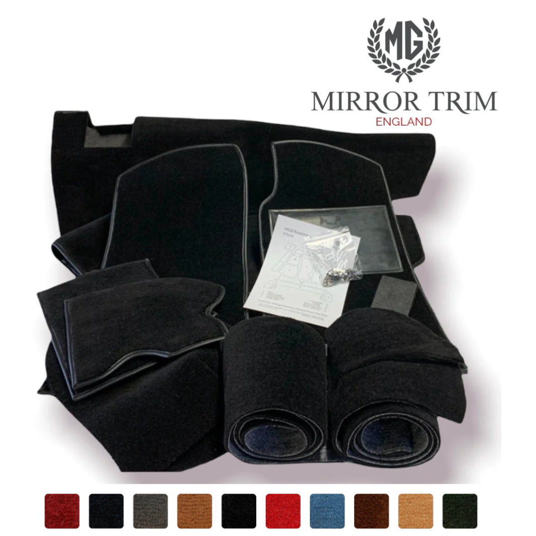 MGB GT Carpet Set Classic Deluxe Moulded 1967-1980 – Mirror Trim